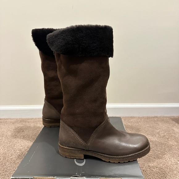 La CANADIENNE | Shoes | La Canadienne Shearling Suede Leather Tall ...
